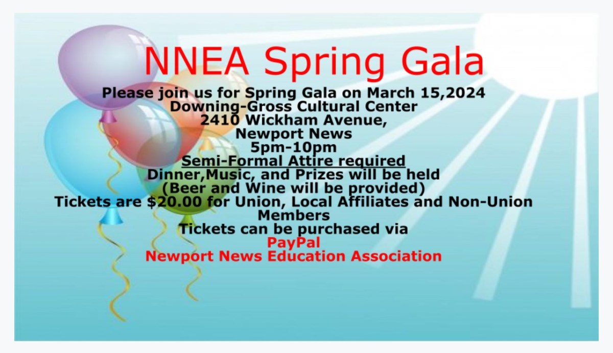 NNEA FRIDAY GALA – Newport News Education Association